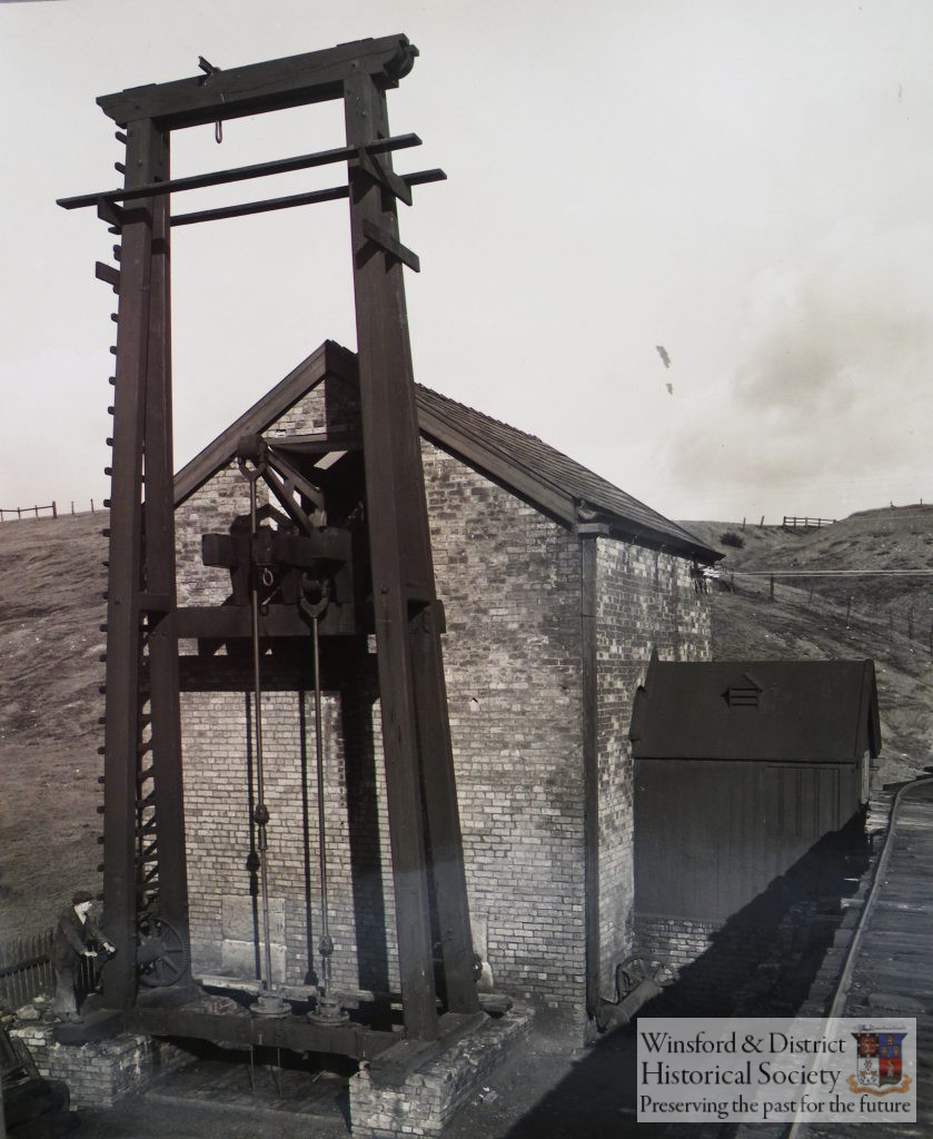 Machinery house showing pump trees and rods